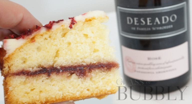 Raspberry Ripple Cake and a Trophy Winning Sparkling Wine – Glass Of Bubbly