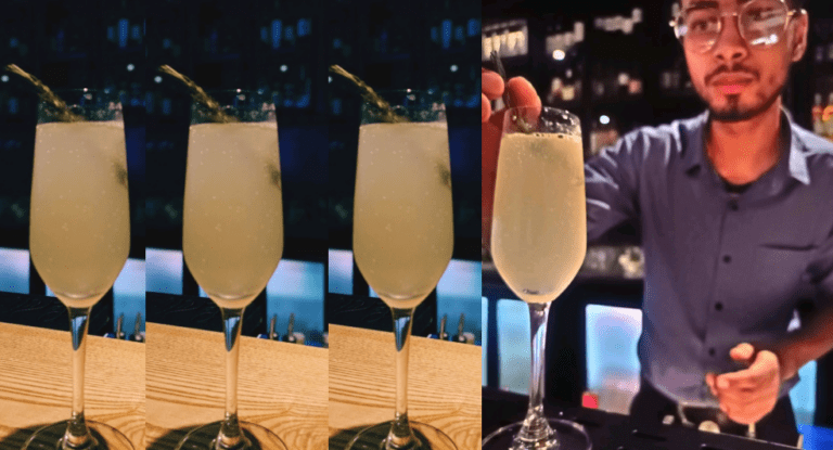 Bartender Made Cocktails – French 57 – Glass Of Bubbly